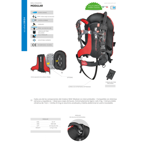 BCD CHALECO MODULAR SEAC SUB - CABOSUB.CL